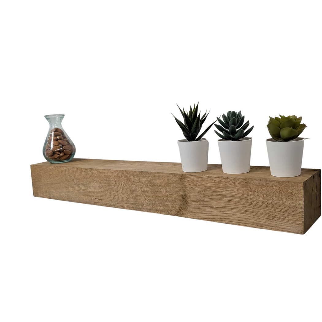 Oak Mantel Beam 4 x 4 (10cm(H) x 10cm(D) - Solid Oak Fireplace Beam ...